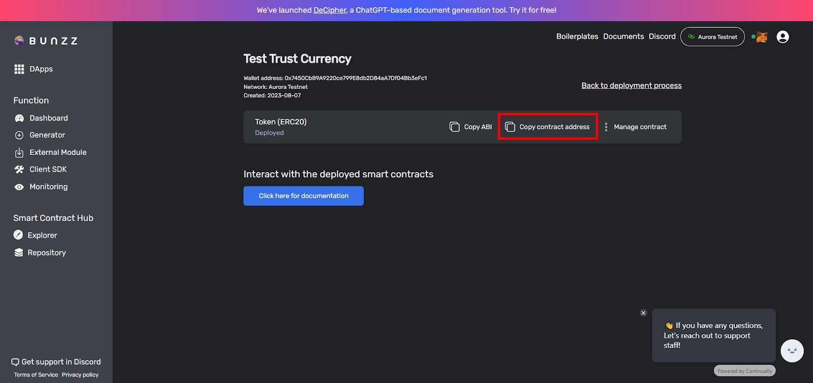 Build Any DApp on Aurora Network Using Bunzz
